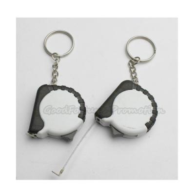 China Hot Sale Promotional printed logo measurement tape keychain keyrings gift for sale