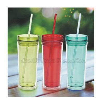 China Promotion two layer plastic tumbler mug water drink cup bottle gift for sale