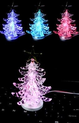 China USB 7 color fiber tree with top star promotion gift for sale