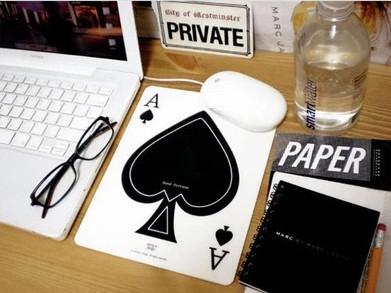 China Poker Spade A Pattern Mouse Pad  promotion gift for sale