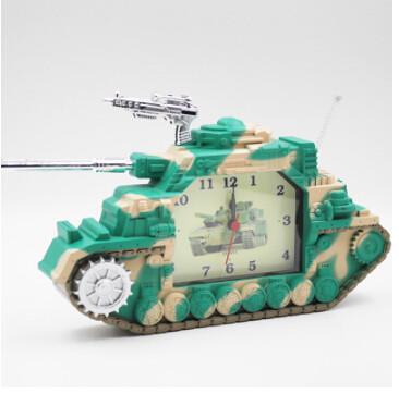 China New creative gift product tank alarm clock toy for sale