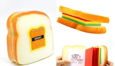 China New creative gift product bread sandwich sticky note memo pad for sale