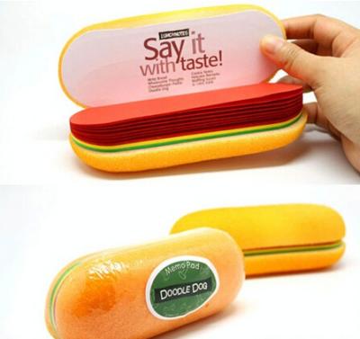 China New creative gift product bread sandwich hot dog sticky note memo pad for sale