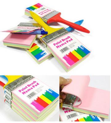 China New creative gift product paint brush sticky note memo pad for sale