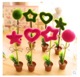 China New creative gift product  potted plant ball point pen for sale