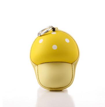 China New creative gift product mushroom keychain money box coin bank card organizer pull buckle for sale
