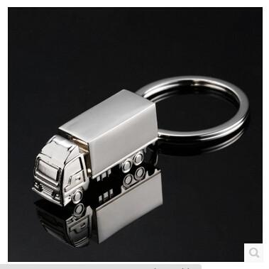 China New creative gift product metal truck car keychain keyrings for sale