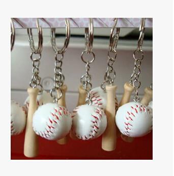 China New creative gift product baseball keychain keyrings wedding gift for sale