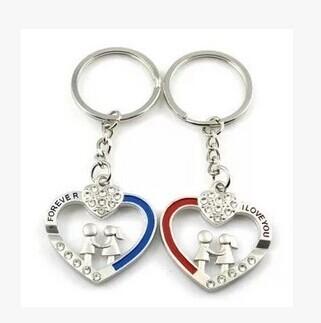 China New creative gift product heart shape i love you wedding gift keychain keyrings for sale