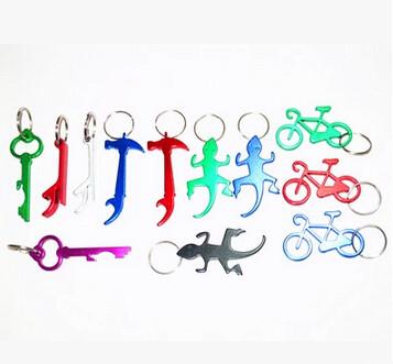 China New creative gift product metal bottle opener keychain keyrings for sale