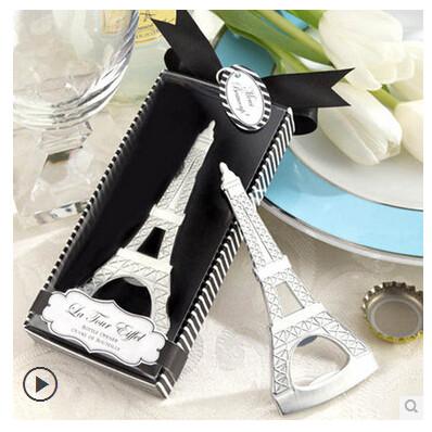 China New creative gift product wedding gift Eiffel Tower shape bottle opener for sale