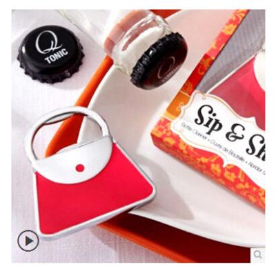 China New creative gift product wedding gift red bag bottle opener for sale