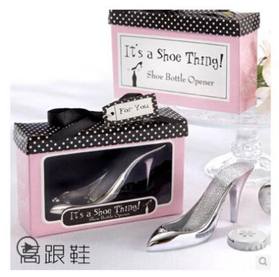 China New creative gift product wedding gift High-heeled shoes bottle opener for sale