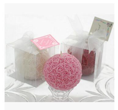 China New creative promotion gift product wedding gift ball shape candle for sale