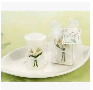 China New creative promotion gift product wedding gift lily party festival candle for sale
