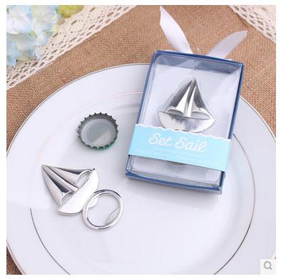 China New creative promotion gift product wedding gift ship bottle opener for sale