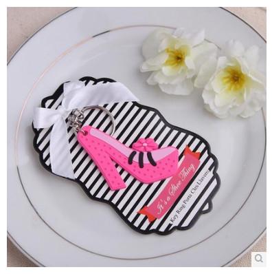 China New creative promotion gift product wedding gift high heel keychain keyrings for sale