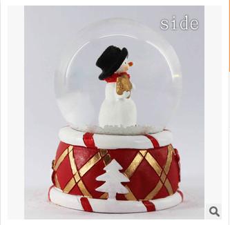 China New creative promotion gift christmas santa clause resin led snow glass ball event supplie for sale