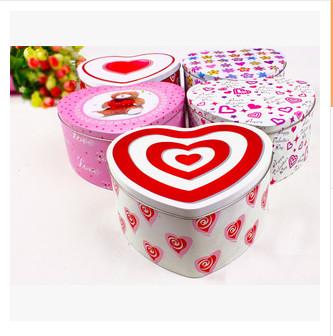 China New promotional gift customed logo round heart shape tin package gift candy box case for sale