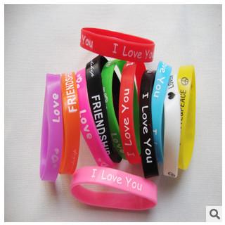 China New customed print logo promotional silicon bracelet sprots club outdoor advertising gift for sale