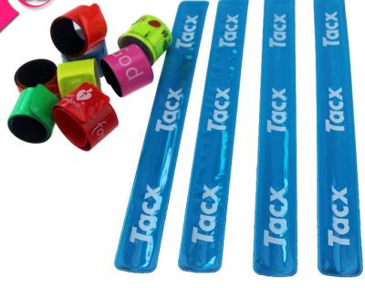China New customed print logo promotional pvc reflective bang crack clap bracelet gifts outdoor for sale