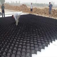 China HDPE Geocell 100mm Height for Slope Protection and Road Construction Black Ground Grid for sale
