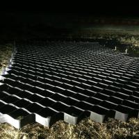 China HDPE Geocell 100mm Height for Slope Protection and Road Construction Black Ground Grid for sale