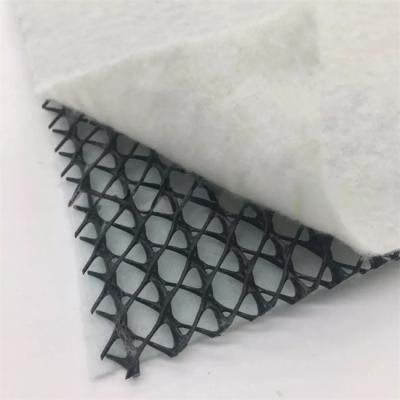 China Luxin Geocomposite Drainage Net 7mm Thickness 1400g/sqm for Tunnel Drainage for sale