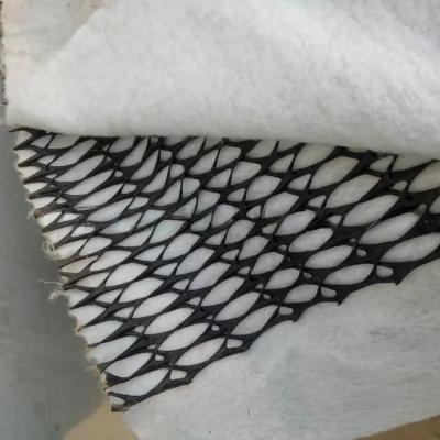 China Luxin 3D Composite Drainage Geonet 7mm Thick High Tensile Strength for Road Base for sale