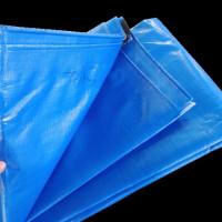 China Heavy Duty PE Tarpaulin Sheet Waterproof UV Treated 6x8 ft Truck Cover for sale