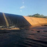 China Anti-UV HDPE Pond Liner 1mm Thickness 50-200m Length Waterproof Geomembrane for Landfill for sale