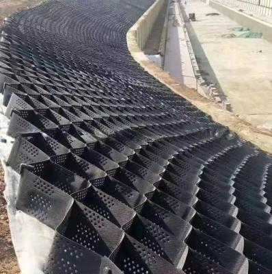 China HDPE Geocell 75-200mm Height for Road Basement Gravel Stabilization Retaining Wall Reinforcement for sale