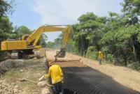 China HDPE Geocell 75-200mm Height for Road Basement Gravel Stabilization Retaining Wall Reinforcement for sale