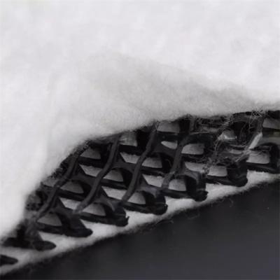 China HDPE 5mm Three Dimensional Composite Drainage Network Geonet Drainage Mat Nonwoven Fabric 1400gsm for sale
