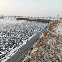 China HDPE Geomembrane Pond Liner 1mm Smooth Black Geomembrane Sheet for Aquaculture for sale