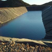 China 0.5mm Black HDPE Geomembrane Liner for Fish Shrimp Farm Pond Both Side Textured Smooth for sale