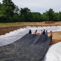 China HDPE Geomembrane 0.5mm to 2mm Smooth for Landfill Mining Pond Liner for sale