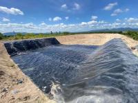 China HDPE Geomembrane 500 Micron Pond Liner Waterproof for Fish Farming Dam Linings for sale