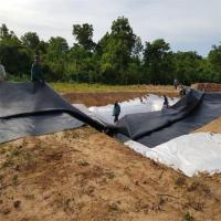China HDPE Geomembrane Pond Liner 0.5mm Thickness 50m-100m Rolls for Landfill Waterproof for sale