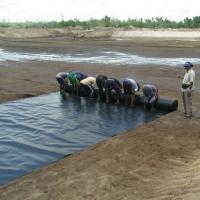 China Food Grade EPDM Pond Liner Geomembrane 60 Mil Double Smooth Surface for Aquaculture for sale