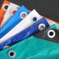 China Recycled PE Tarpaulin Tent Fabric LDPE Coated Waterproof 50-300gsm for sale