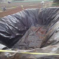 China HDPE Geomembrane Pond Liner 0.5mm 2mm UV Resistant for Fish Farm Aquaculture for sale