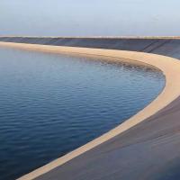 China 1m-8m Width Fish Tank Dam Pond Liner with HDPE Geomembrane and Double Smooth Surface for sale
