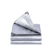 China Customized Double Waterproof PE Tarpaulin Lightweight Plaid Style 50-300gsm for Truck Storage for sale