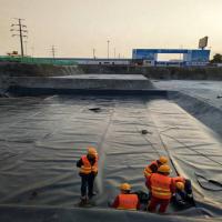 China HDPE Geomembrane Liner 0.5mm 2mm Thickness for Pond Fish Farm Water Tank Lining for sale