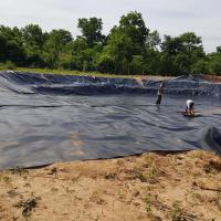 China HDPE Geomembrane Liner 1mm 2mm Waterproof for Fish Farm Pond Aquaculture for sale