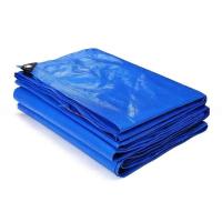 China Heavy Duty PE Tarpaulin Waterproof UV Blocker 6x8m Blue Orange HDPE Laminated for sale