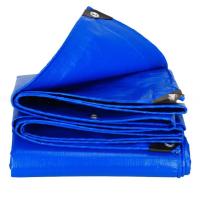 China Heavy Duty PE Coated Waterproof Tarpaulin 12x20 ft Blue HDPE Ground Sheet for Camping Outdoor for sale