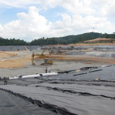 China Glossy HDPE Geomembrane Fish Pond Liner 0.75mm to 3.00mm Thickness 50m Length for sale
