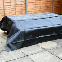 China Heavy Duty PE Tarpaulin Truck Cover Waterproof 100m Width HDPE Woven All Weather Protection for sale